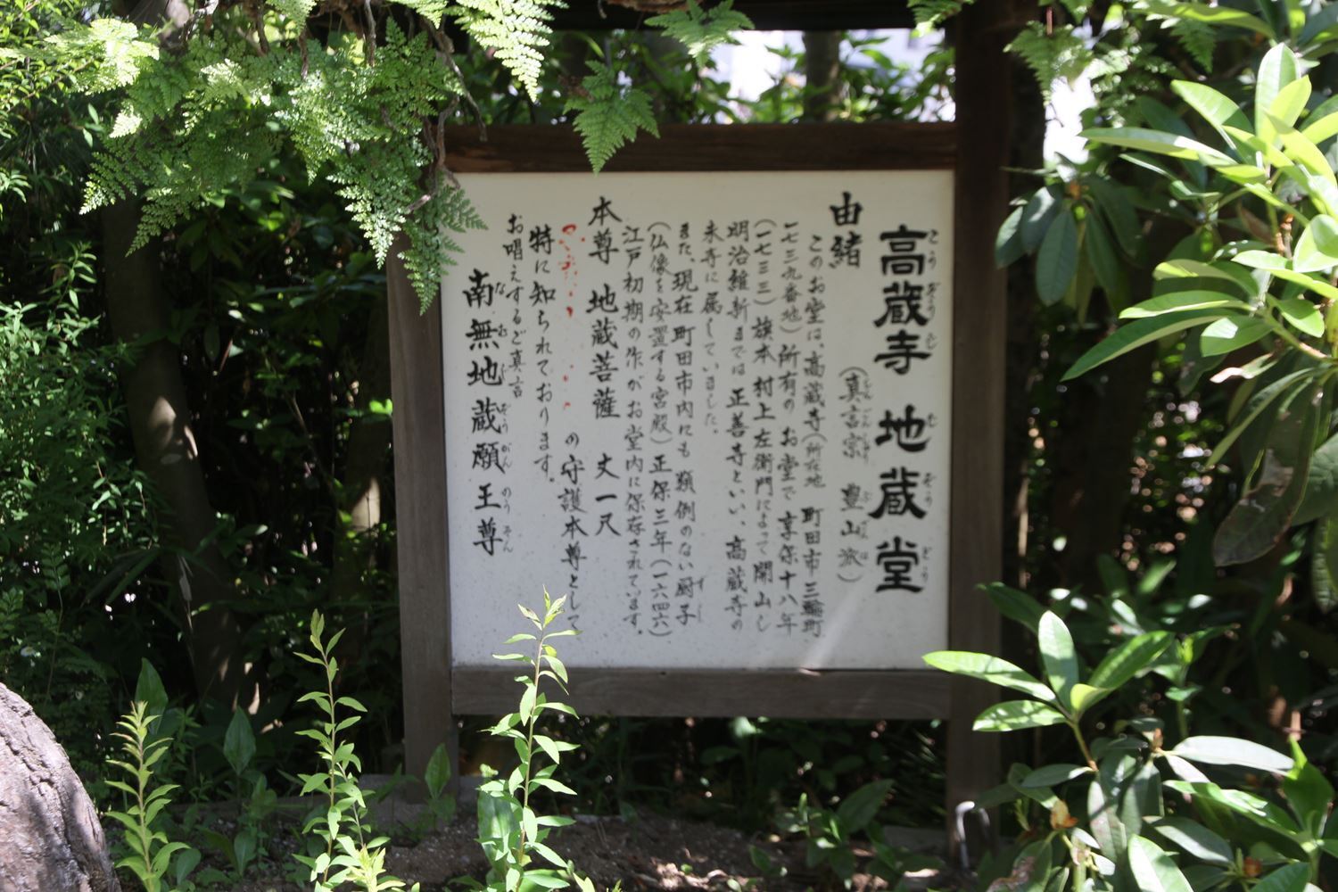 高蔵寺地蔵堂「鶴川地蔵尊」の石仏 ＜町田市三輪町＞: 石仏探訪